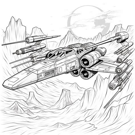 Star Wars Jedi Starfighter Coloring Pages 2025