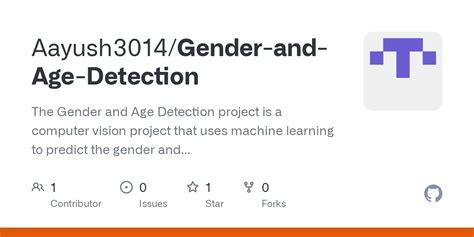 Github Aayush3014gender And Age Detection The Gender And Age