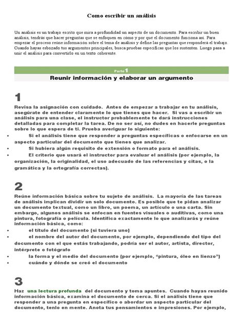 Como Escribir Un Análisis Pdf Póster Ensayos