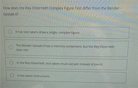 Solved How Does The Rey Osterrieth Complex Figure Test