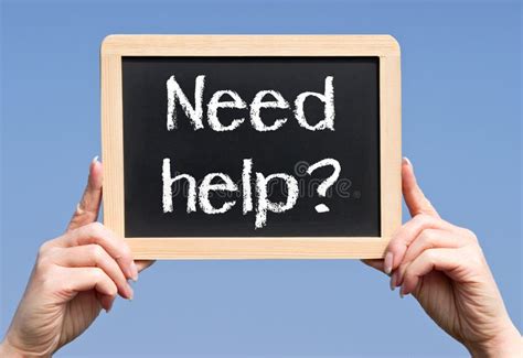 Need Help Sign Stock Image Image Of Slate Person Background 34679431