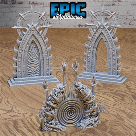 3d Printable Underdark Portal Entrance Gate Dark Passage Temple
