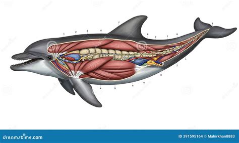 Dolphin Anatomy A Detailed 3d Model Of Echolocation Organ In Bottlenose Dolphin Royalty Free