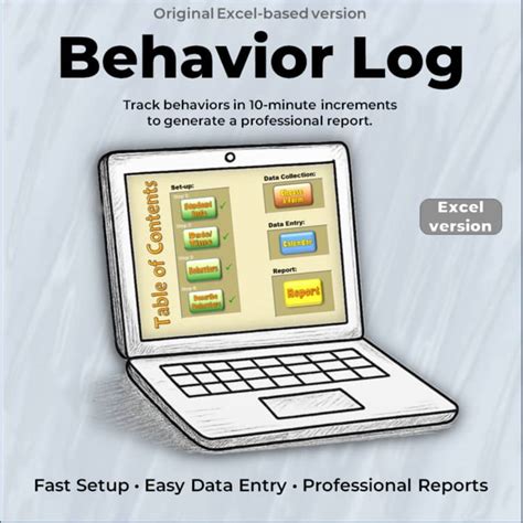 Behavior Log Excel Software By Denise Wilson Tracking Behavior