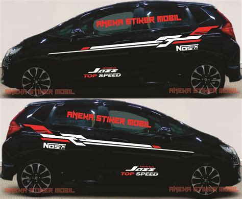 Stiker Mobil Honda Jazz Cutting Sticker Body Samping Honda Jazz Model