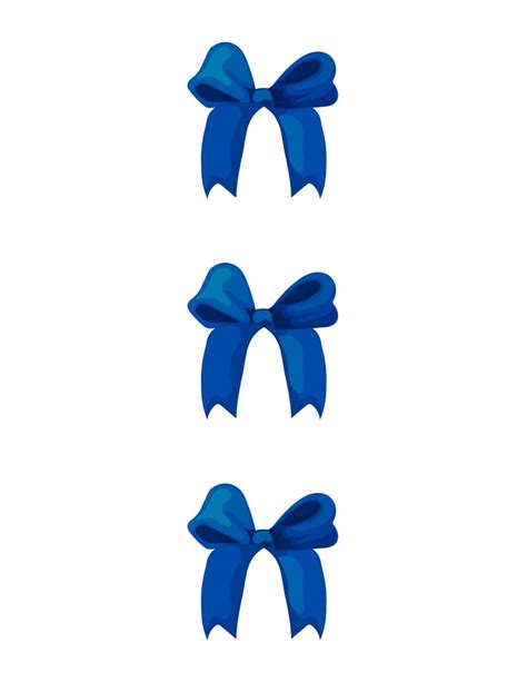 3 Dark Blue Bows Etsy