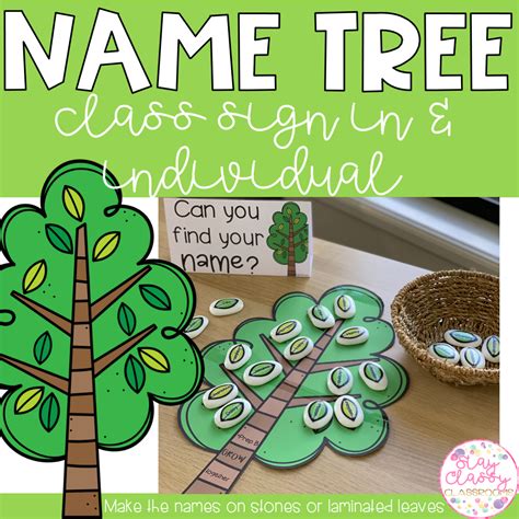 Name Tree Class Sign In And Individual Activities Stay Classy