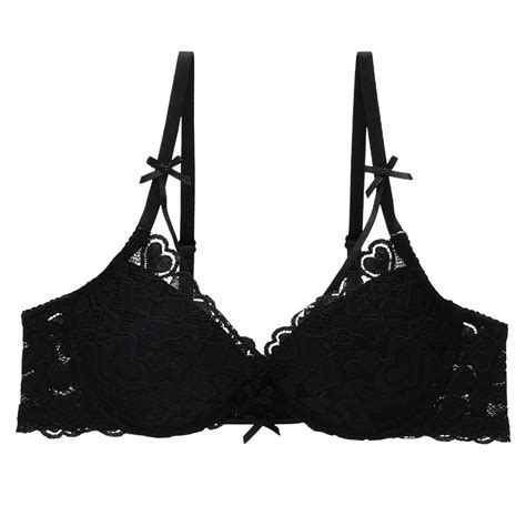 Fyduu Womens Wireless Bras Sexy Hollow Lace Bras Small Chest Gathered