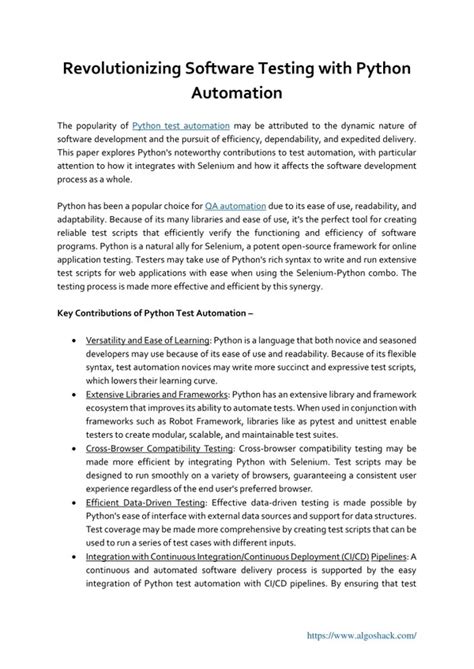 Ppt Revolutionizing Software Testing With Python Automation Powerpoint Presentation Id12747253