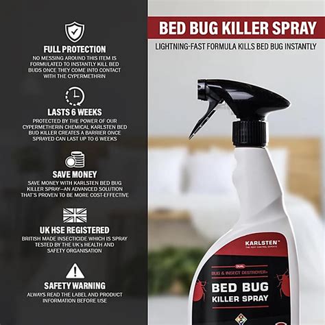 Karlsten Bed Bug Killer Spray Fast Acting Elimination Of Bed Bugs Kills Bed Bugs On Contact 500 Ml