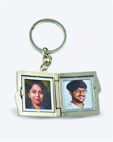 Personalised Photo Book Metal Keychain Abbloo