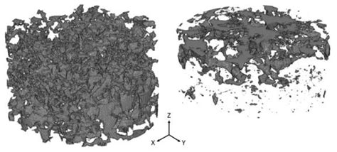 Connected Pore Space In Our Da Sample Left And Total Pore Space In