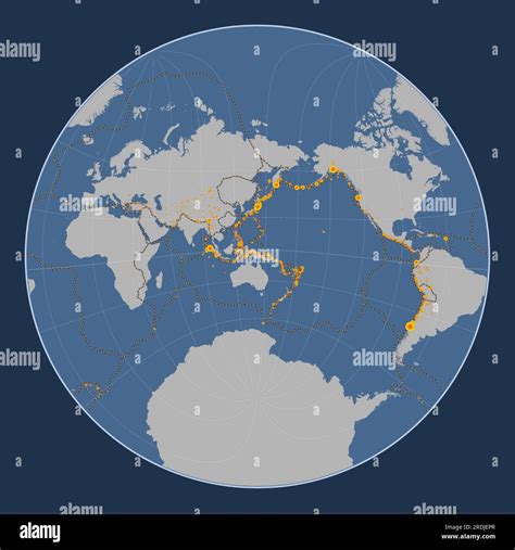 Shape Of The Woodlark Tectonic Plate On The Solid Contour Map In The Lagrange Oblique Projection