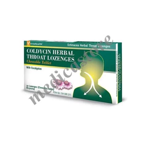 Vitahealth Coldycin Herbal Troat Lozenges Tablet Hisap 20s Kandungan