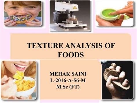 Texture Profile Analysis Ppt