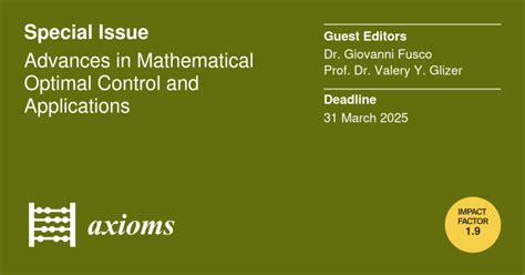 Pdf Special Issue Advances In Mathematical Optimal Control And Applications