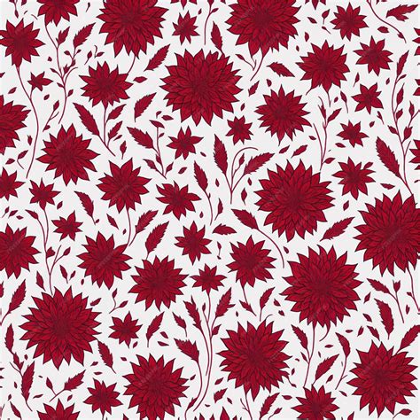 Flores Rojas Sobre Un Fondo Blanco Vector Premium