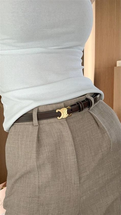 Brown Celine Belt Outfit Celine Belt Outfit Women Celine Triomphe