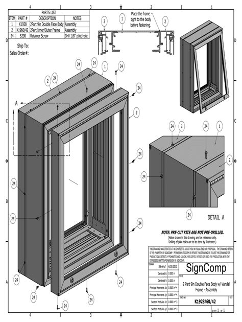 Fillable Online K1928 60 42 Double Face 2part Vandal Kit Assembly