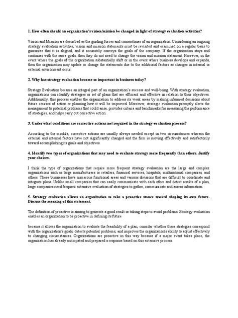 Assignment 9 Download Free Pdf Strategic Management Evaluation