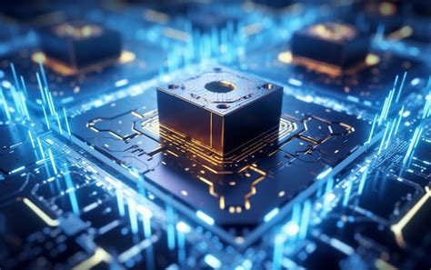 Premium Photo Artificial Intelligence Quantum Computer Technology Concept