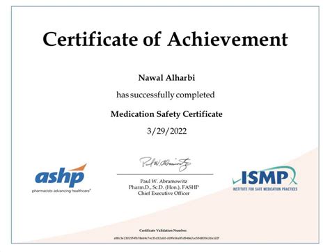 Nawal Alharbi On Linkedin I Have Completed Medication Safety Certificate