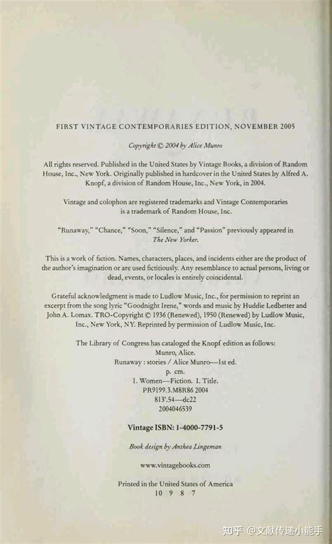 爱丽丝·门罗逃离英文版runaway Stories By Munro Alice 2004 知乎