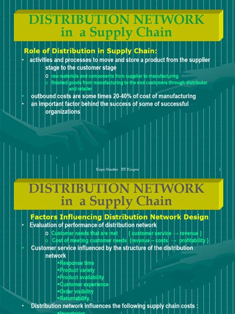 Distribution Network Pdf