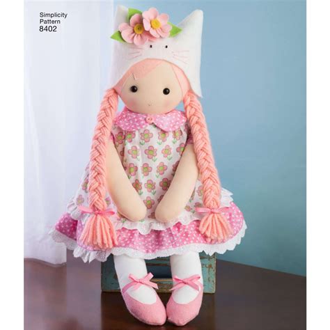 Simplicity Pattern 8402 23″ Stuffed Dolls With Clothes Sewdirect
