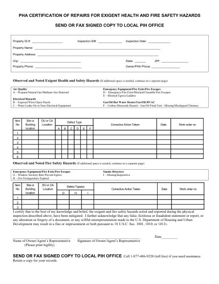 Pha Risk Assessment Template