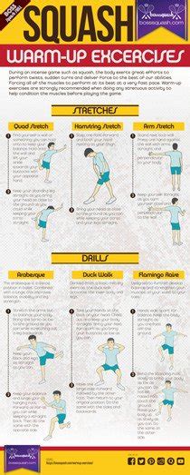 Squash Warm Up Exercises Better Squash Bosssquash Infographics