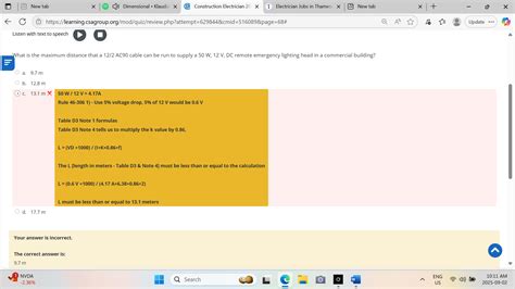 Voltage Drop Table D3 Question Csa App Electrician Talk