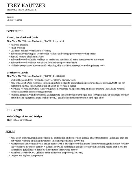 Service Mechanic Resume Samples Velvet Jobs Service Mechanic Resume Samples Velvet Jobs
