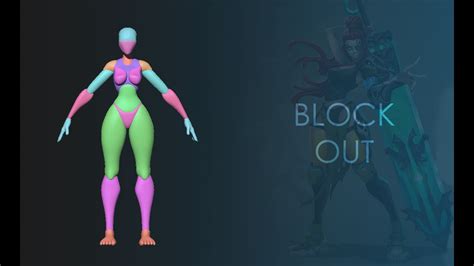 01 Character Block Out Speed Modeling Youtube