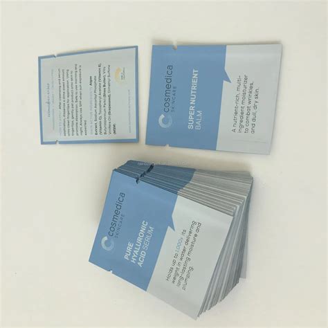 Cosmetic Sample Packaging Cosmetic Small Pouch Three Side Seal Sample Packet Buy Cosmetic
