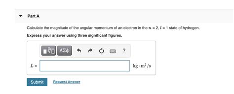 Solved Part A Calculate The Magnitude Of The Angular Chegg Com
