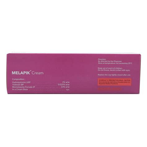 Melapik Cream 25 Gm Price Uses Side Effects Composition Apollo