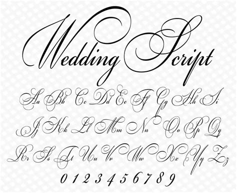 Wedding Font Cursive Font Wedding Script Wedding Cursive Font Calligraphy Font Monogram Font