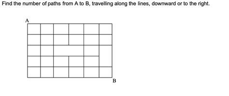 Solved Find The Number Of Paths From A To B Travelling Chegg