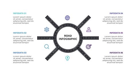 Premium Vector Road Concept For Infographic With 6 Steps Options