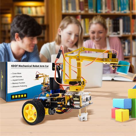 Keyestudio 4DOF Mechanical Arm Robot Car Learning Starter Kit W PS2