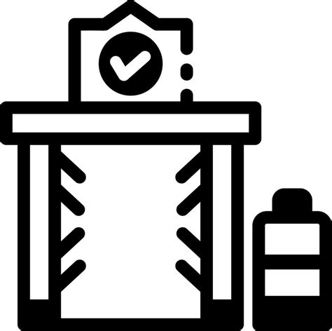 A Linear Style Icon Depicting Security Checkpoint Sign 59366318 Vector