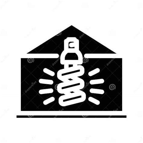 Energy Efficient Lighting Green Building Glyph Icon Vector Illustration