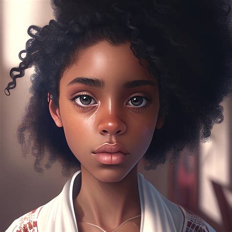 Premium Ai Image African Girl