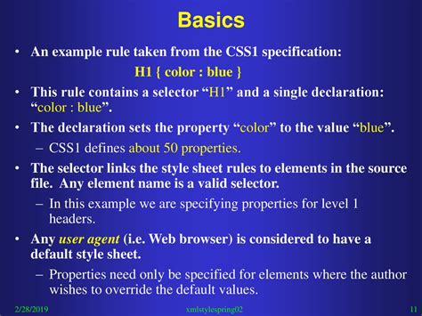 X Informatics I And I Style Sheets For XML CSS XSLT Ppt Download