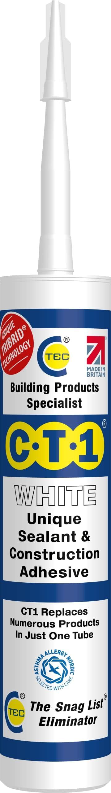 Ct1 White Tribrid Multi Purpose Sealant And Adhesive Bathroom Shower