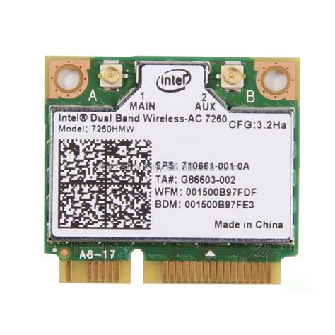 Intel Wireless Ac 7260 7260hmw 802 11ac Dual Band Bt4 0 Pcie Half Mini Wifi Card Buy Wireless