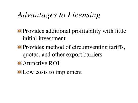 Ppt Chapter 9 Global Market Entry Strategies Licensing Investment