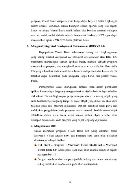 Mengenal Integrated Development Environment Ide Vb 60 Yangnya