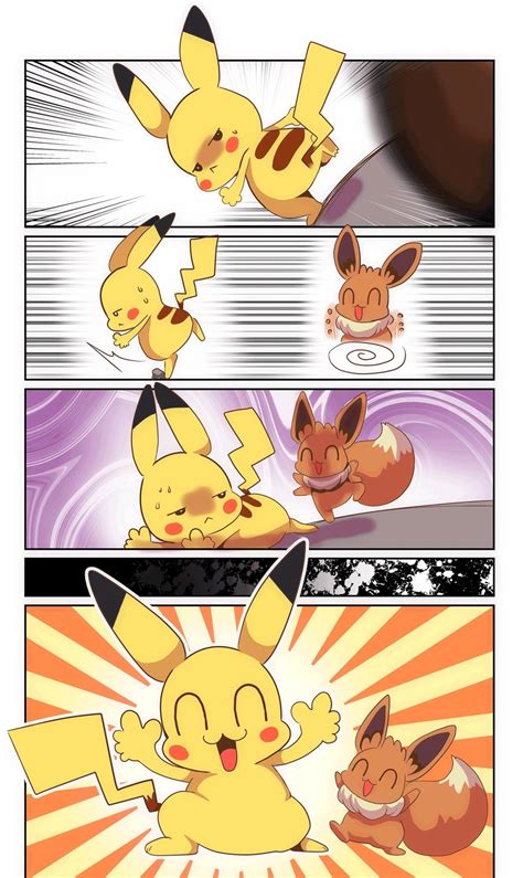Pikachu And Eevee Pokemon And 1 More Drawn By Pako Pousse Cafe